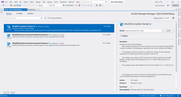 Introducing ModVB—A free, independently-created “mod” for VB.NET that gives you new features ...